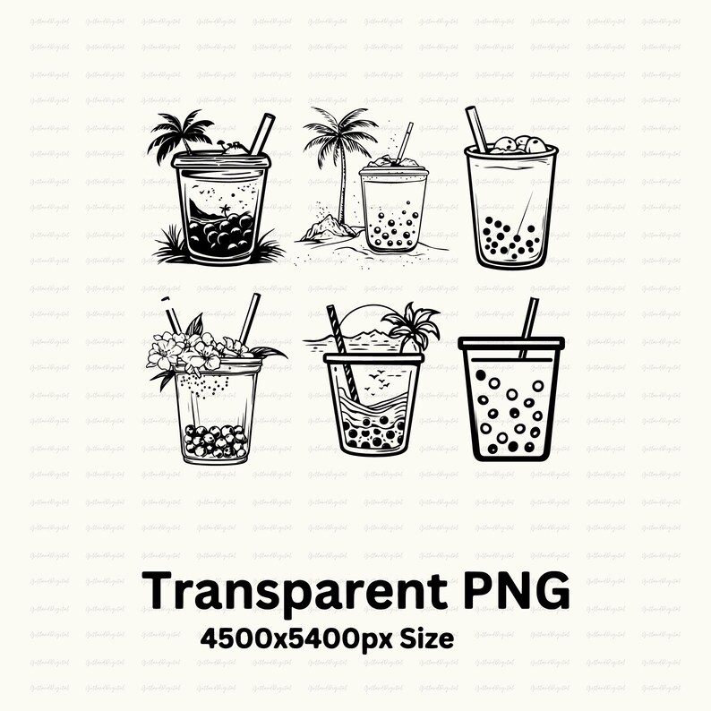Boba Tea Svg Png Bundle, Boba Tea Clipart, Boba Tea Silhouette, Boba ...