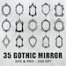 Gothic Mirror Silhouette Bundle Svg, Gothic Mirror Svg Vector Set ...