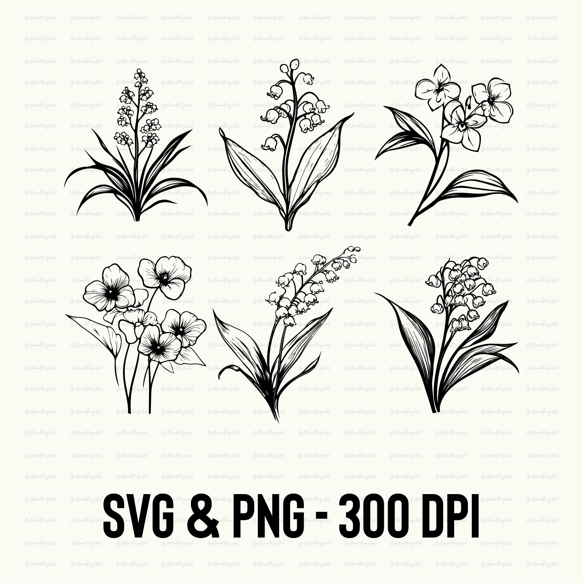 Life of the Valley Flower Svg Png Bundle, Clipart, Valley Flower ...
