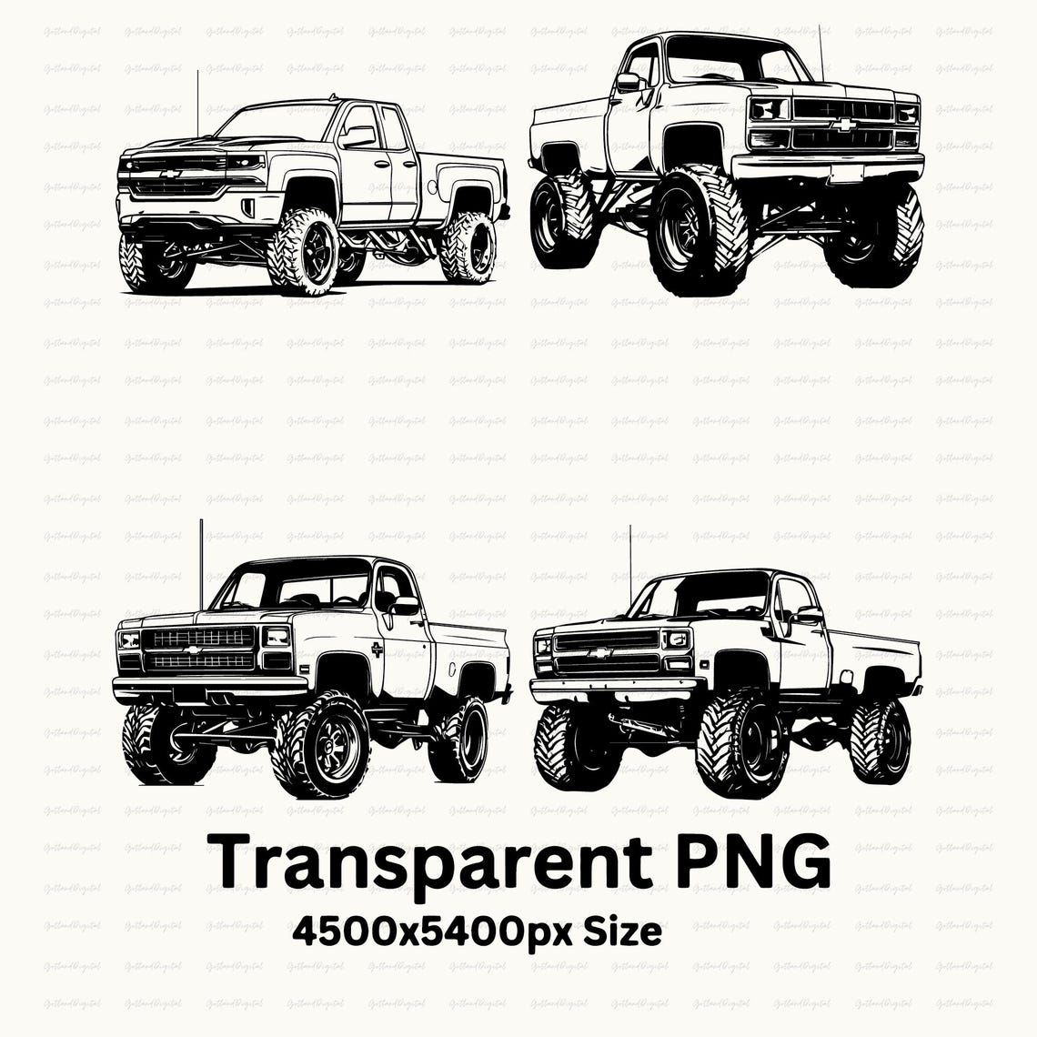 Chevy Truck SVG Bundle: Silhouette Clipart Vector (PNG, Cut Files) - Etsy