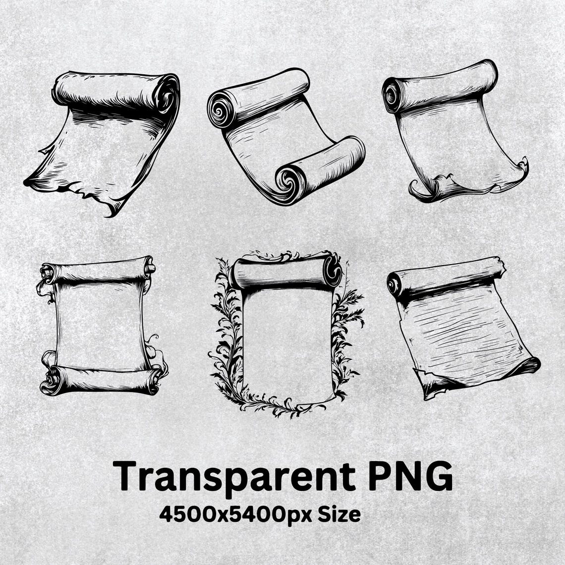 Parchment SVG Bundle: Scroll Clipart, Logo Icon (PNG, Cricut Files) - Etsy