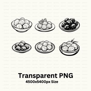 Meatballs SVG PNG Clipart: Vector Cut File Designs - Etsy