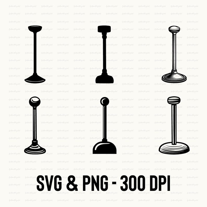Plunger Svg Bundle, Plunger Silhouette, Plunger Clipart, Plunger Vector ...