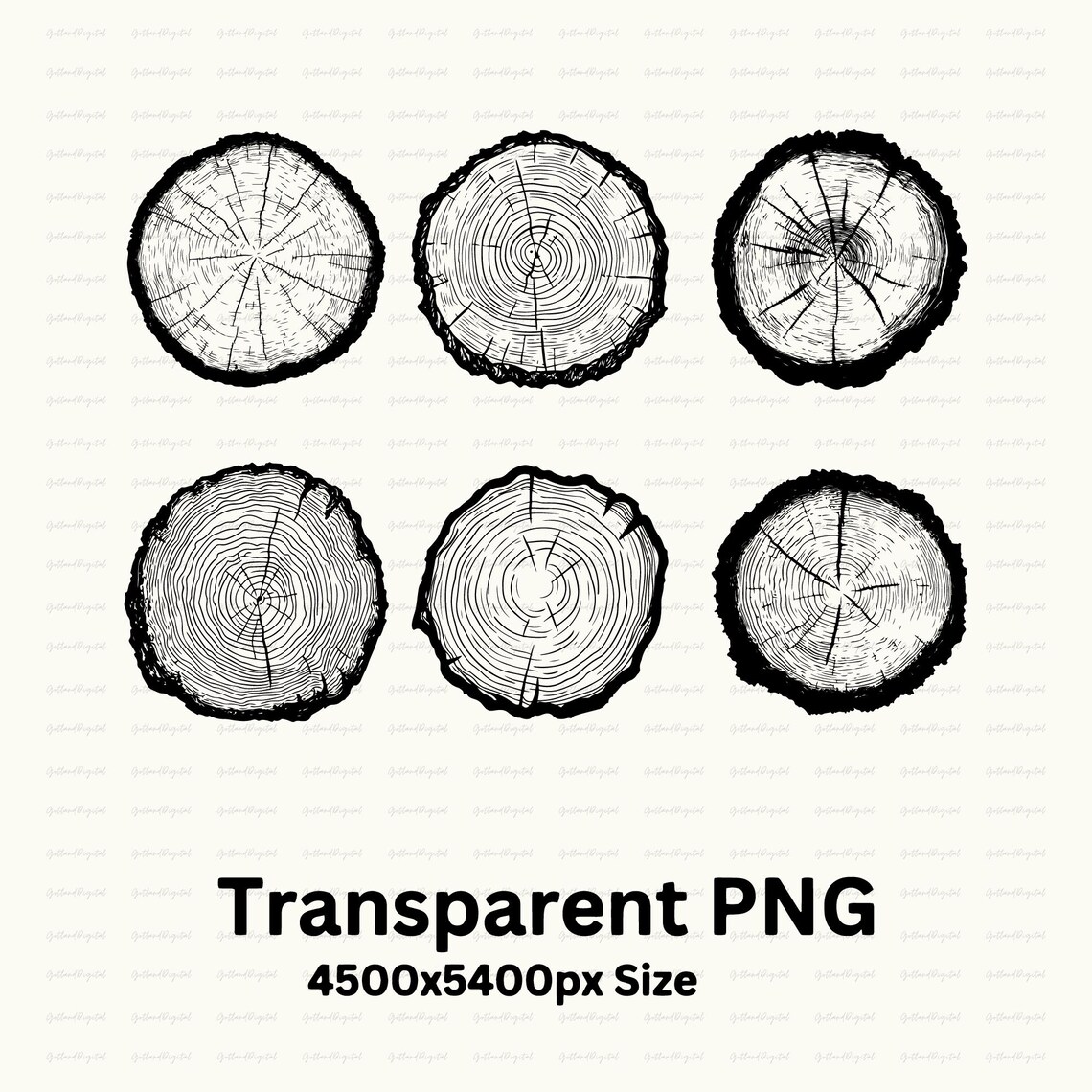 Tree Slice Slab SVG PNG: Wood Cut Files, Clipart, Logos - Etsy