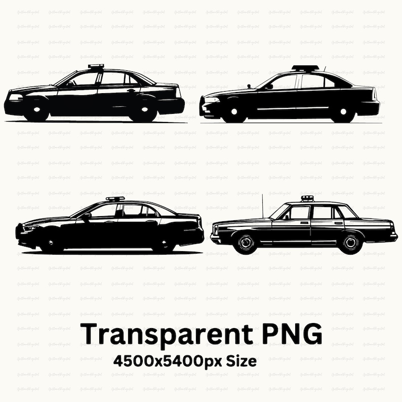 Police Car Svg Bundle, Police Car Silhouette, Police Car Clipart ...