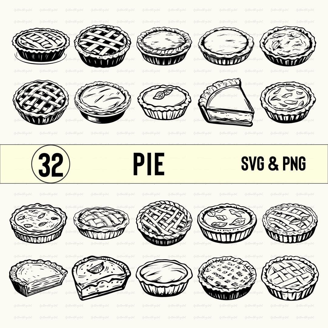 Pie Svg Png, Pie Clipart, Pie Silhouette, Pie Vector, Pie Cut Files ...
