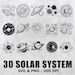 Solar System Svg Bundle, Solar System Silhouette, Solar System Clipart ...