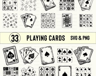 Playing Cards SVG | Poker Playing Card Silhouette Cut Files | Full Deck ...