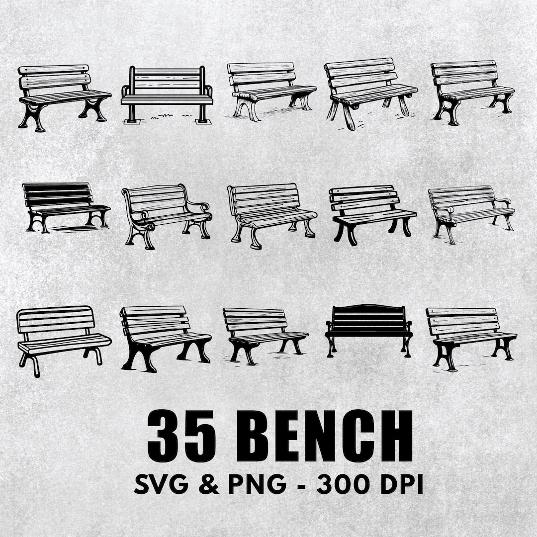 Bench Svg Png Bundle, Bench Clipart, Bench Silhouette, Bench Vector Art ...
