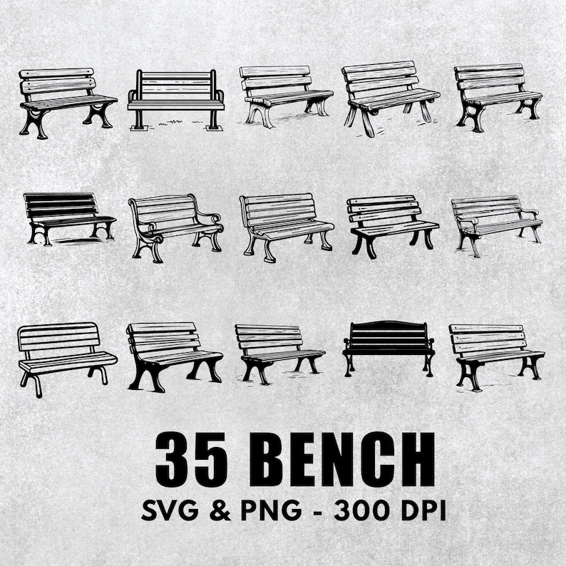 Bench Svg Png Bundle, Bench Clipart, Bench Silhouette, Bench Vector Art ...