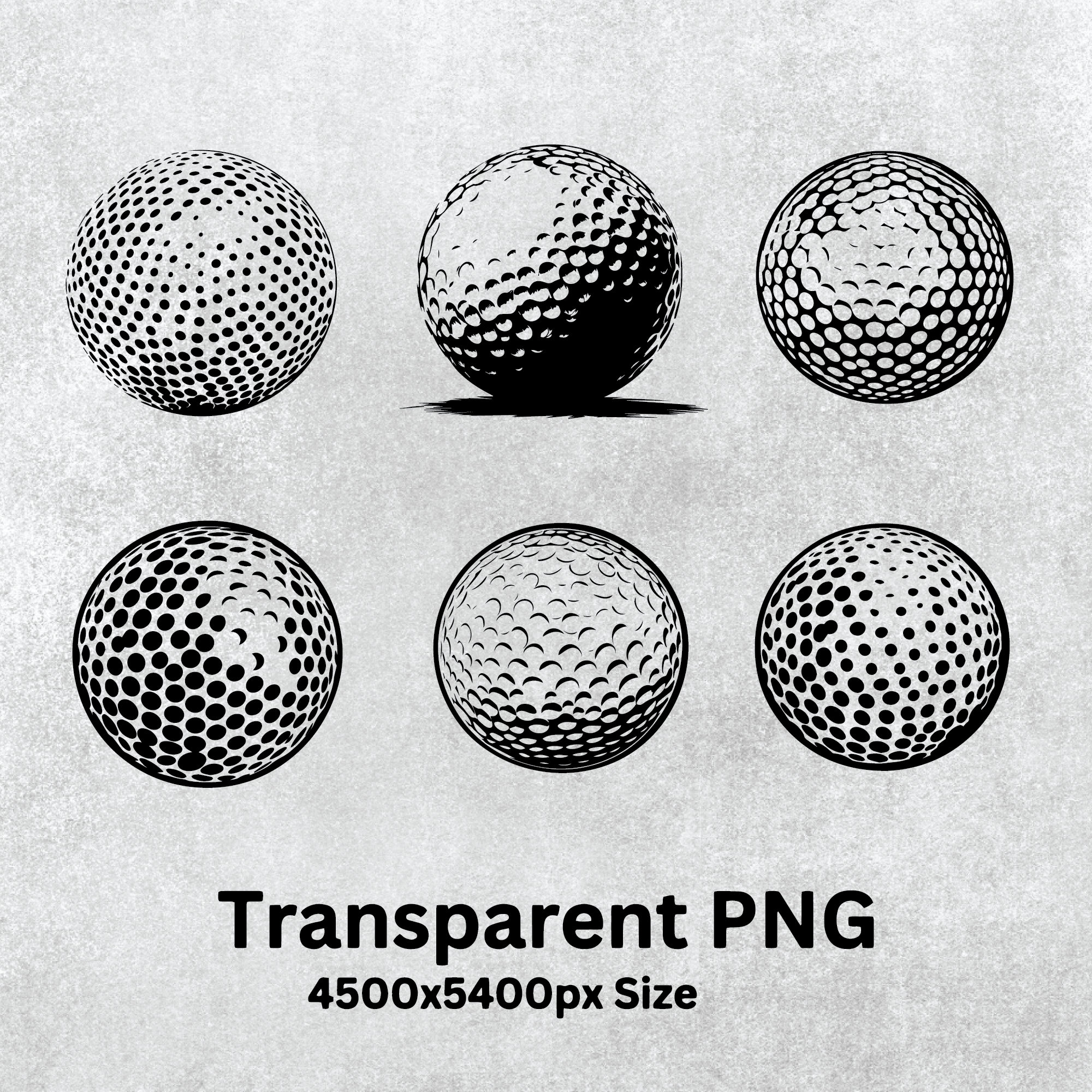 Golf Ball Silhouette SVG Bundle: Vector Clipart, Cricut Cut File (PNG ...