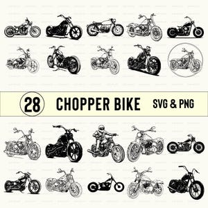 Chopper Bike Svg Png, Chopper Bike Clipart, Chopper Bike Silhouette ...