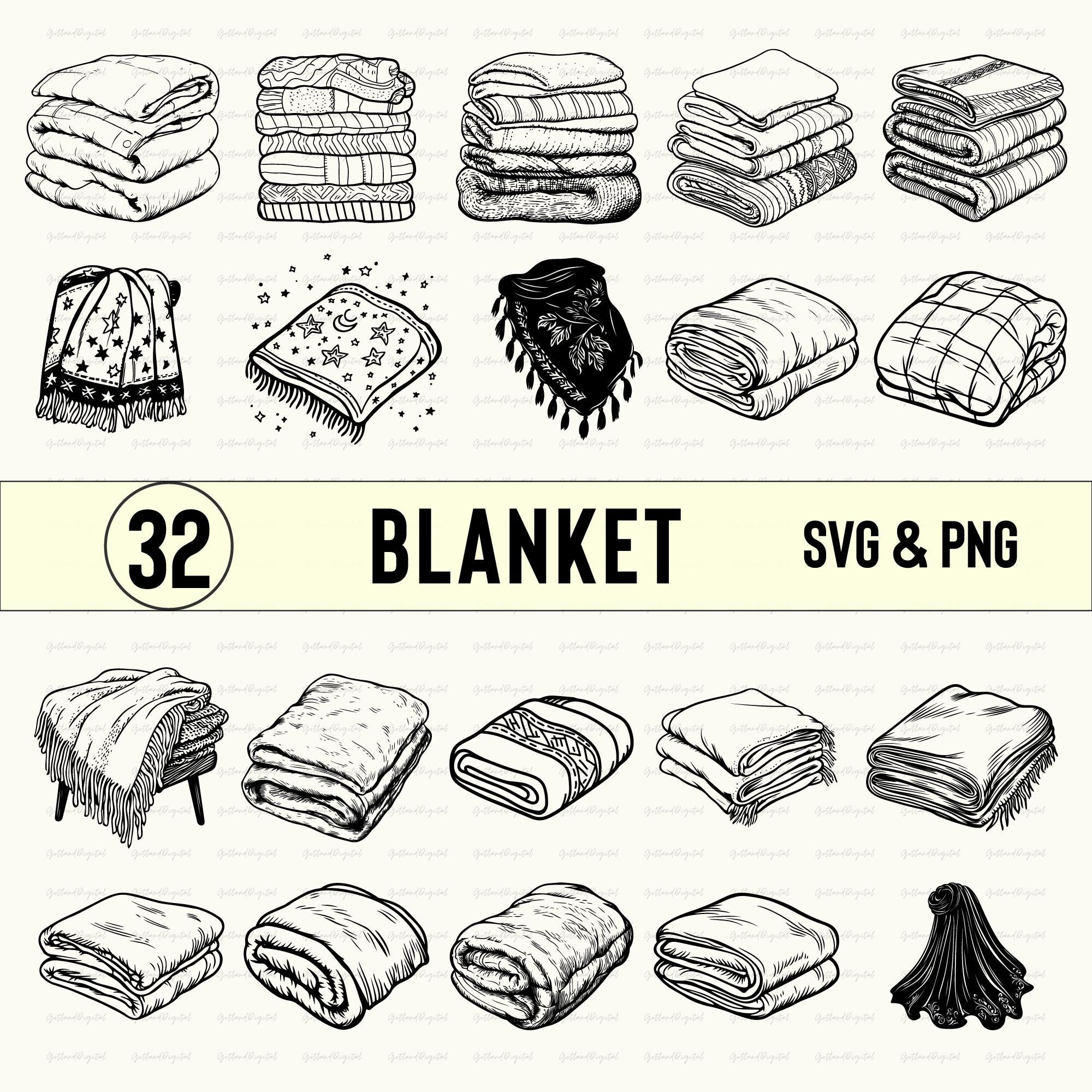 Blanket Svg Png, Blanket Clipart, Blanket Silhouette, Blanket Vector ...