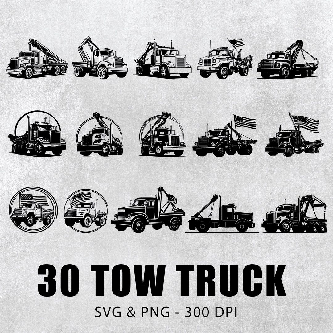 Tow Truck Svg Png, Tow Truck Clipart, Tow Truck Silhouette, Tow Truck ...