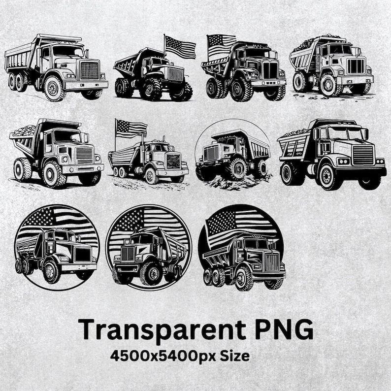 Quarry Truck Clipart: Vector SVG PNG Cut Files - Etsy