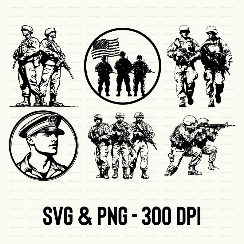 Marines SVG PNG Clipart: Silhouette Vector Art - Etsy