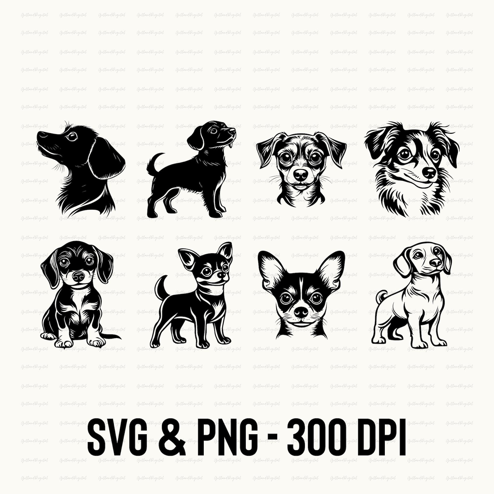 Chiweenie Dog Svg Bundle, Chiweenie Dog Silhouette, Chiweenie Dog ...