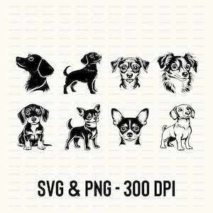Chiweenie Dog Svg Bundle, Chiweenie Dog Silhouette, Chiweenie Dog ...
