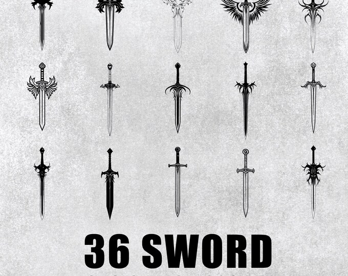 Sword 2 SVG / SVG Cut File / Car Decal SVG / Instant Download ...