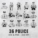 Police SVG Bundle: Vector Clipart, Decal Art (PNG, 300 DPI) - Etsy