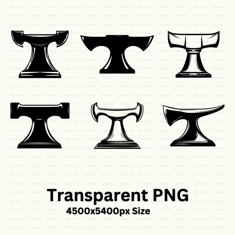 Anvil SVG PNG Clipart: Silhouette Vector Cut Files - Etsy