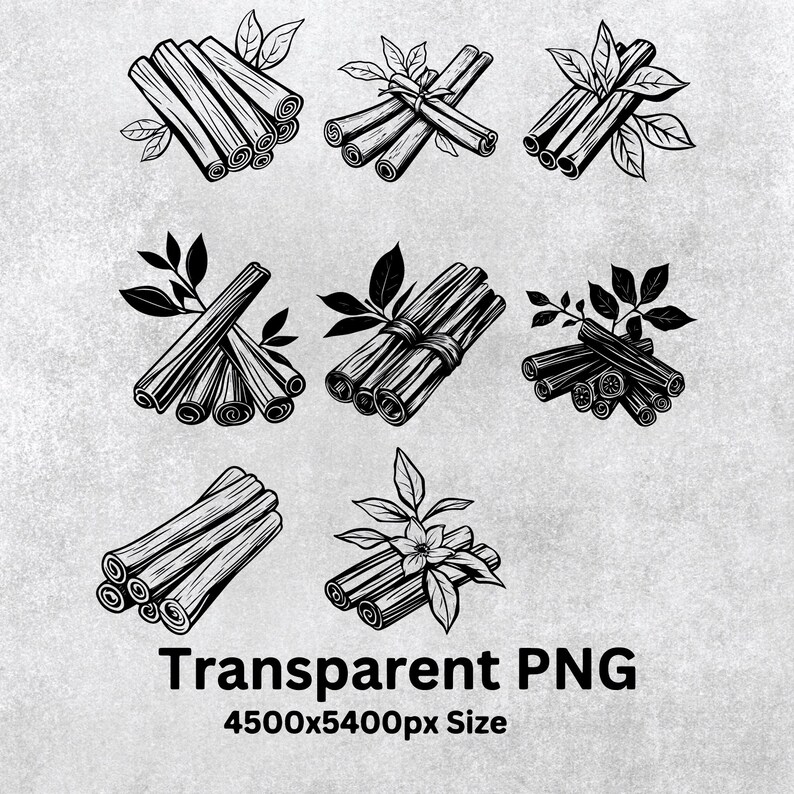 Cinnamon Sticks SVG Bundle: Clipart, Silhouette, Decal (PNG, Cricut) - Etsy