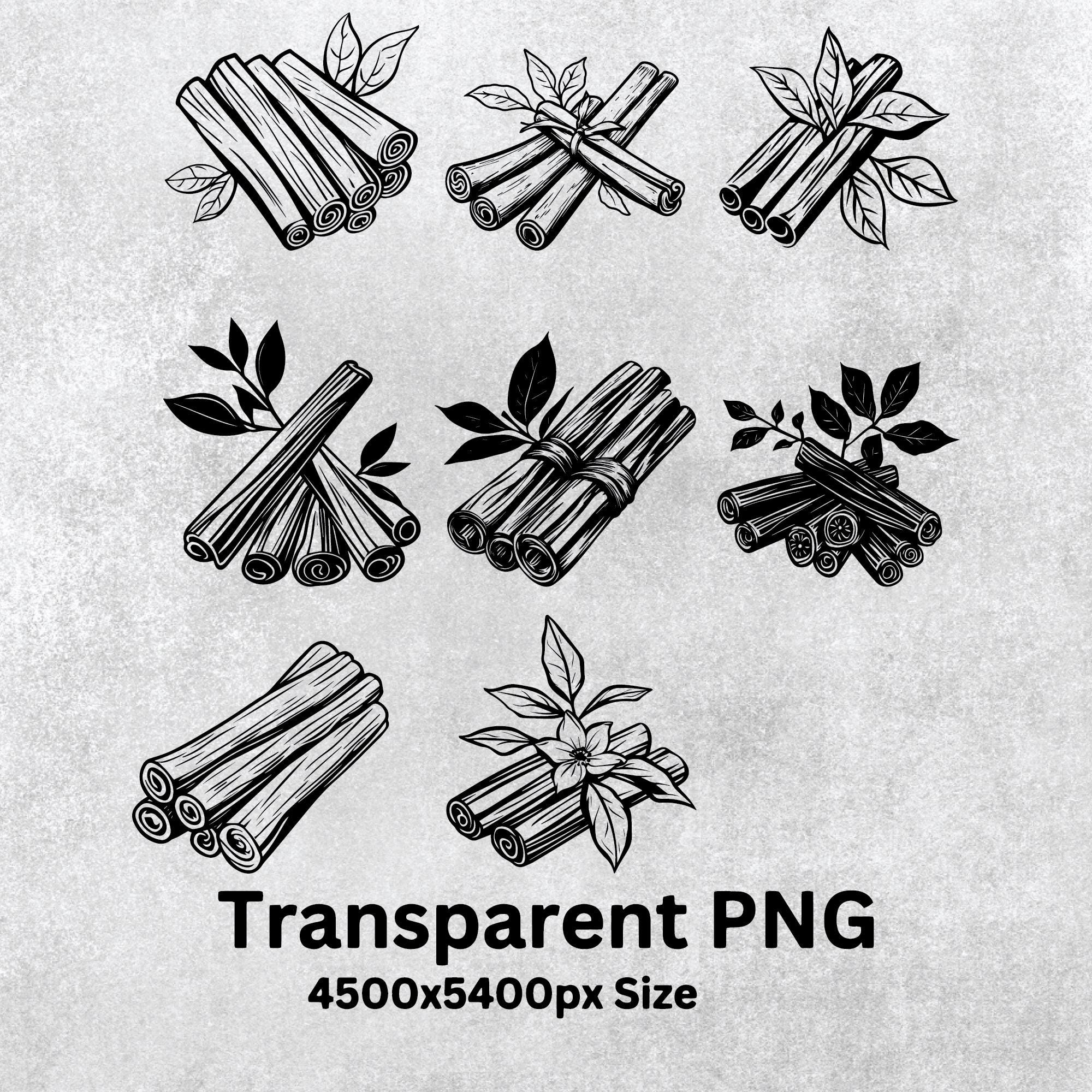 Cinnamon Sticks SVG Bundle: Clipart, Silhouette, Decal (PNG, Cricut) - Etsy