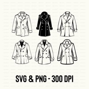 Coat Svg Png, Coat Silhouette, Coat Clipart, Coat Vector, Coat Cut File ...