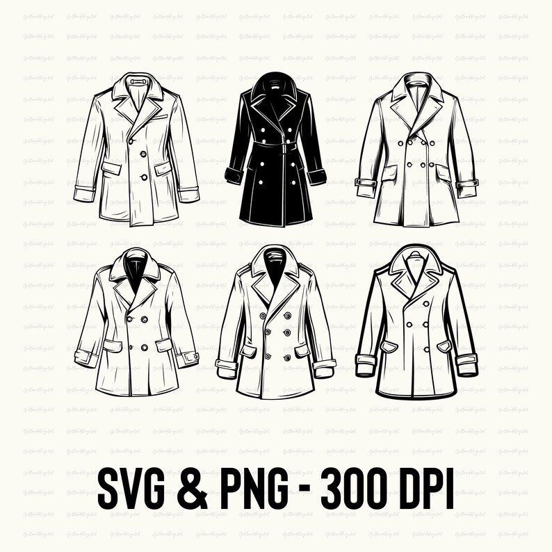 Coat Svg Png, Coat Silhouette, Coat Clipart, Coat Vector, Coat Cut File ...