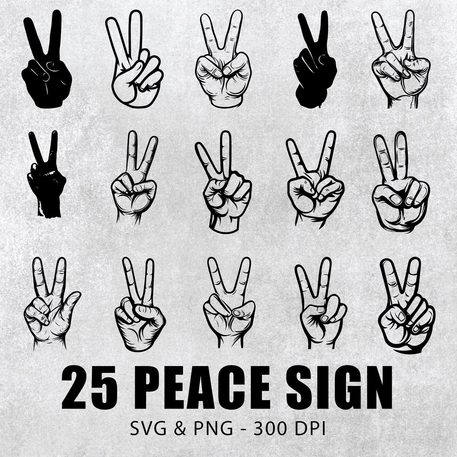 Peace Sign Svg Png Bundle, Peace Sign Silhouette, Peace Sign Clipart ...