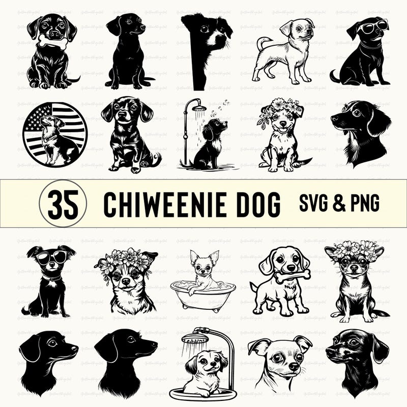 Chiweenie Decal - Etsy