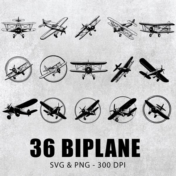 Biplane Decals - Etsy