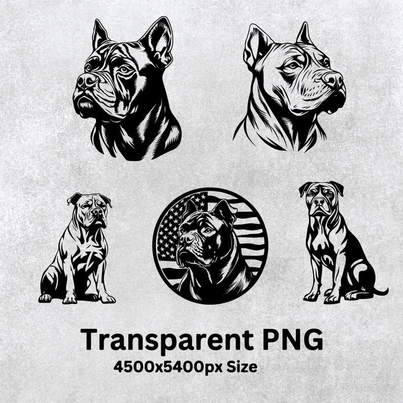 Cane Corso SVG Bundle: Dog Vector Clipart, Logo Icon (PNG) - Etsy