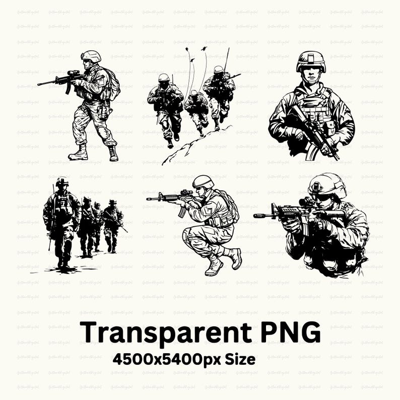 Army Svg Png, Army Clipart, Army Silhouette, Army Vector, Army Cut ...