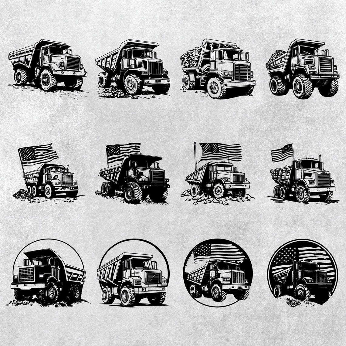 Quarry Truck Clipart: Vector SVG PNG Cut Files - Etsy