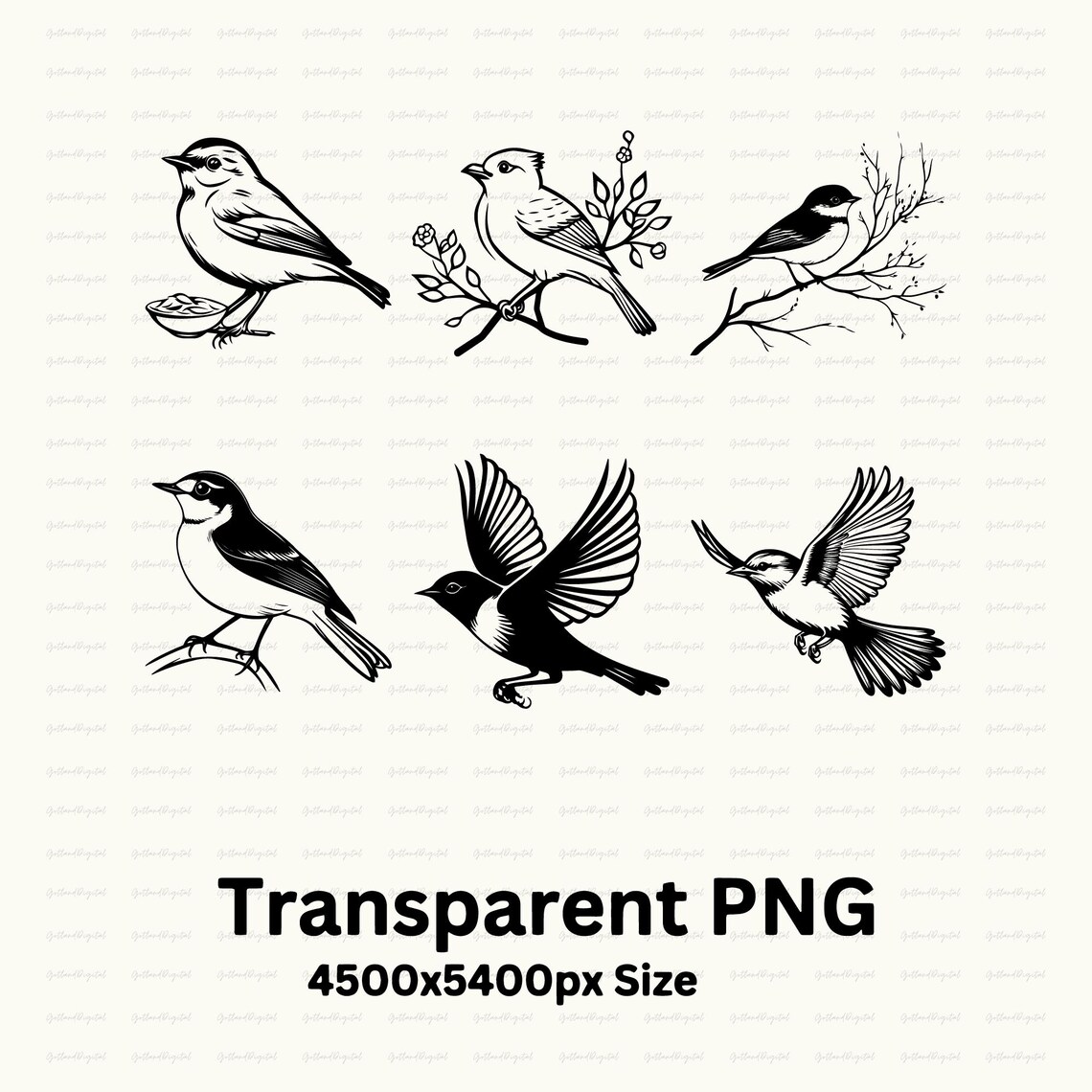 Robin Bird Clipart: Silhouette Vector Cut Files (SVG, PNG) - Etsy
