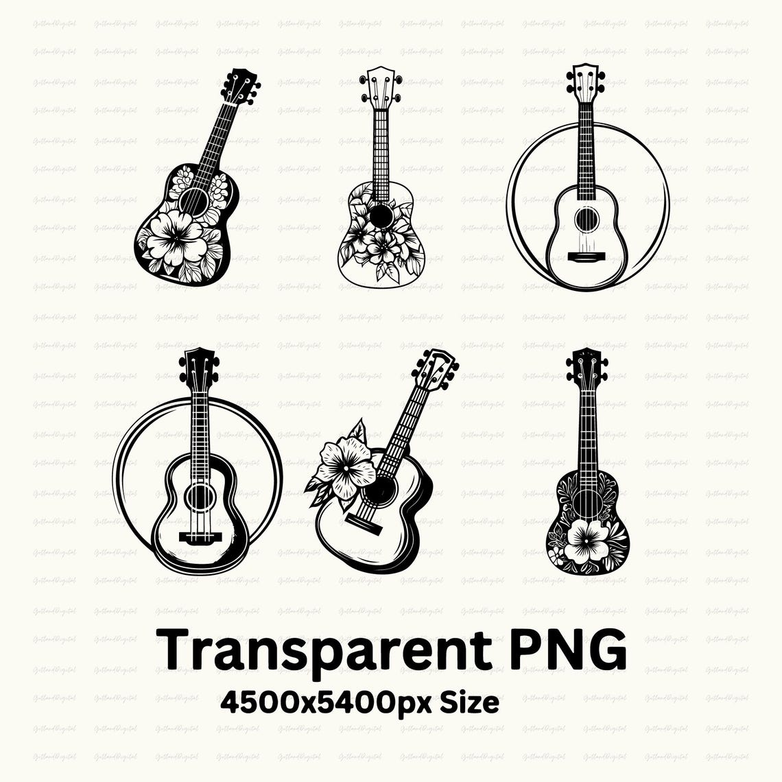 Ukulele Svg Png Bundle, Ukulele Clipart, Ukuleles Silhouette, Ukulele ...