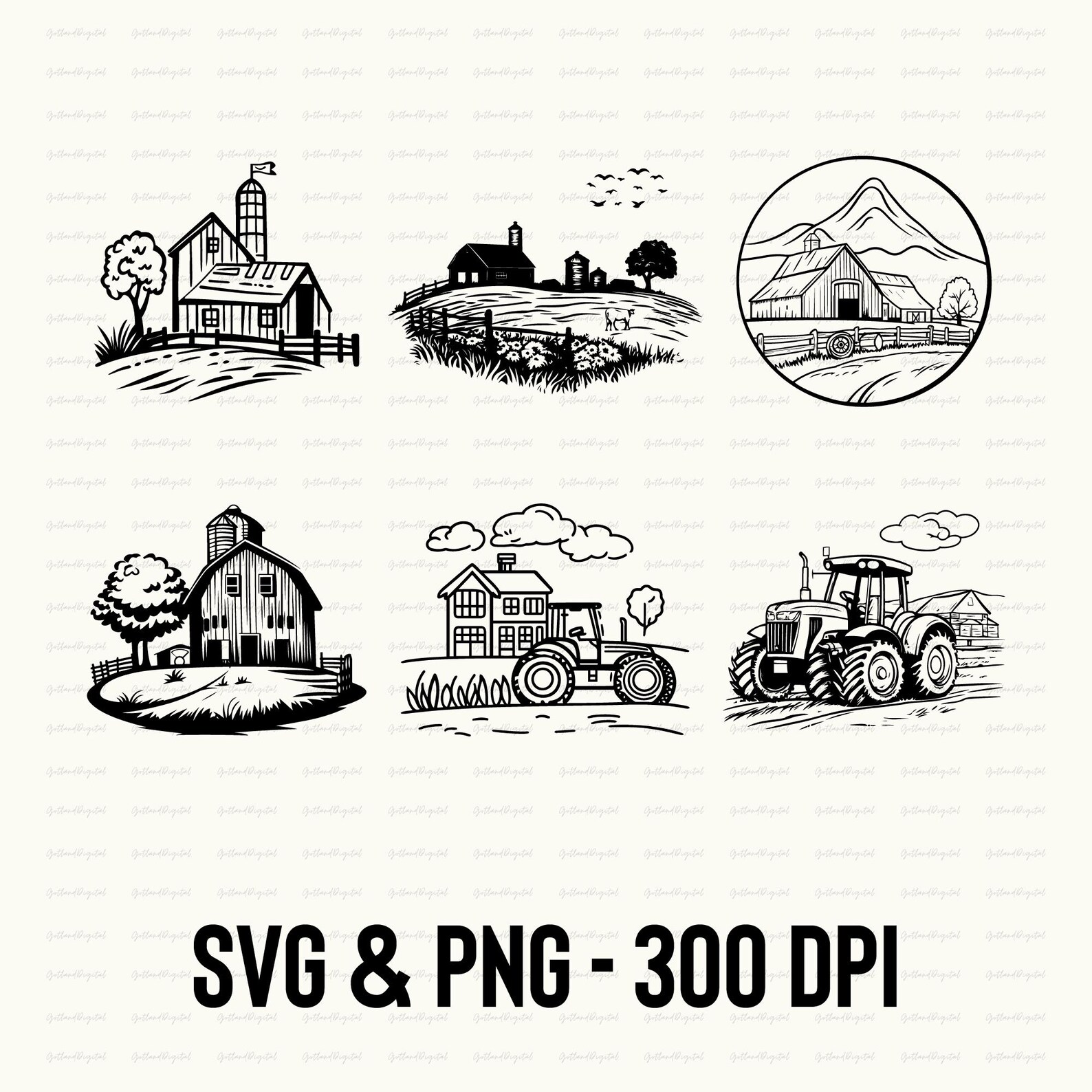 Farm Ranch Svg Png Bundle, Farm Ranch Clipart, Farm Ranch Silhouette ...