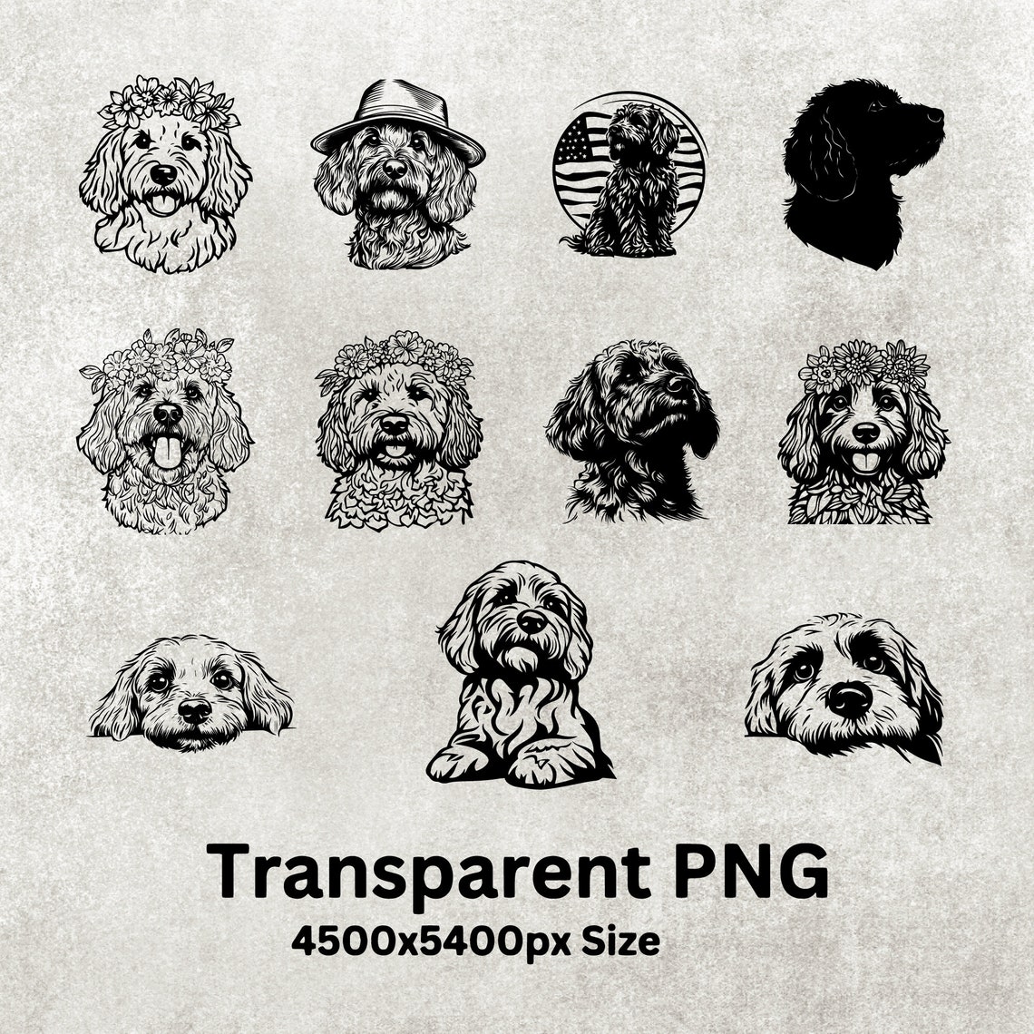 Cockapoo Svg Bundle, Cockapoo Silhouette, Cockapoo Clipart Vector ...