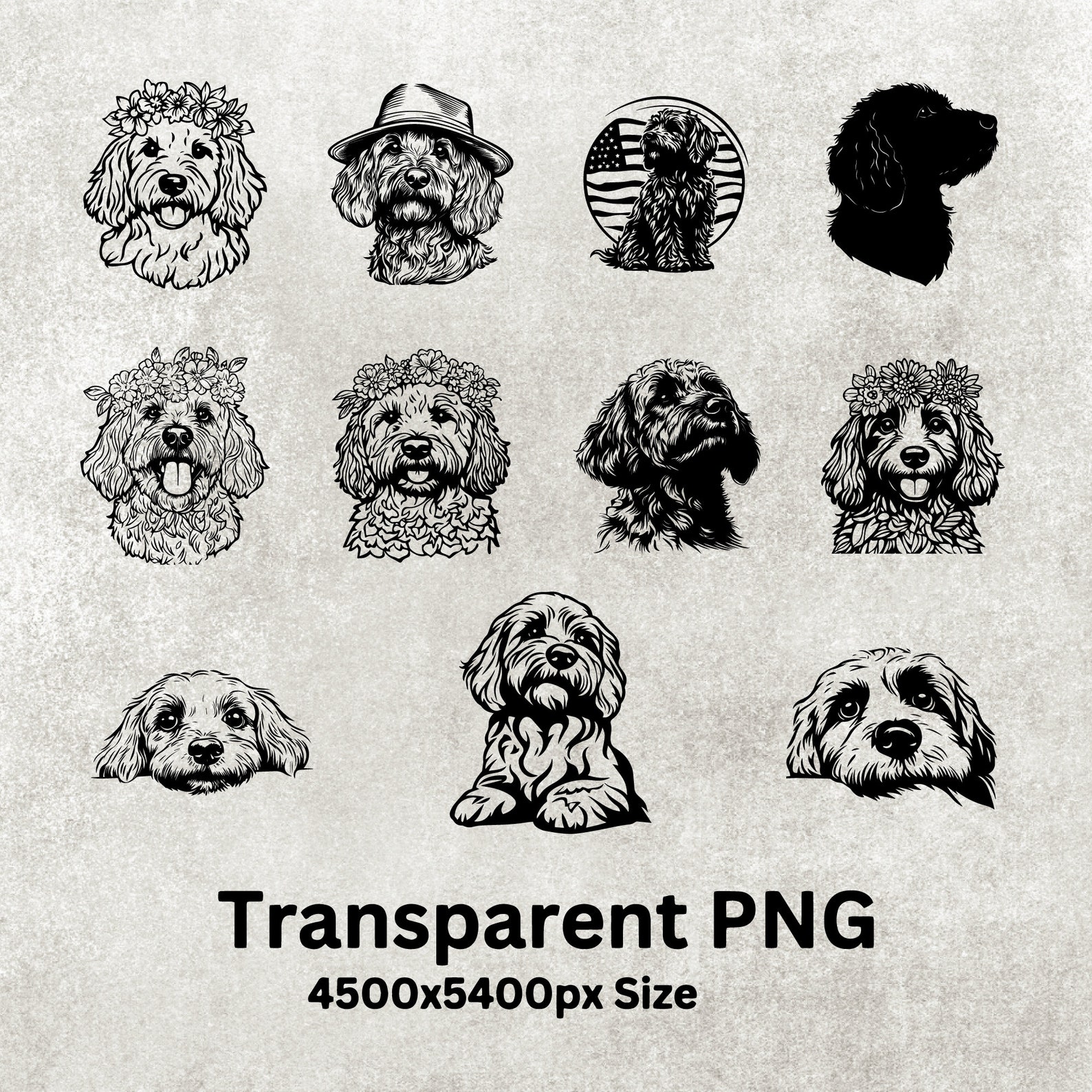 Cockapoo Svg Bundle, Cockapoo Silhouette, Cockapoo Clipart Vector ...