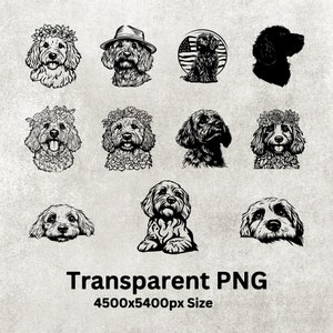 Cockapoo Svg Bundle, Cockapoo Silhouette, Cockapoo Clipart Vector ...