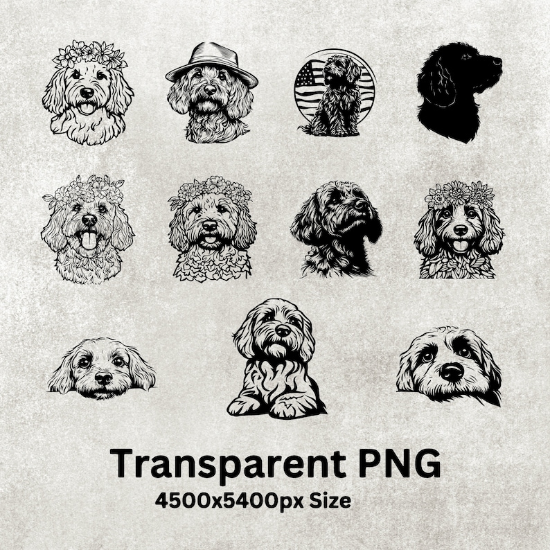 Cockapoo Svg Bundle, Cockapoo Silhouette, Cockapoo Clipart Vector ...