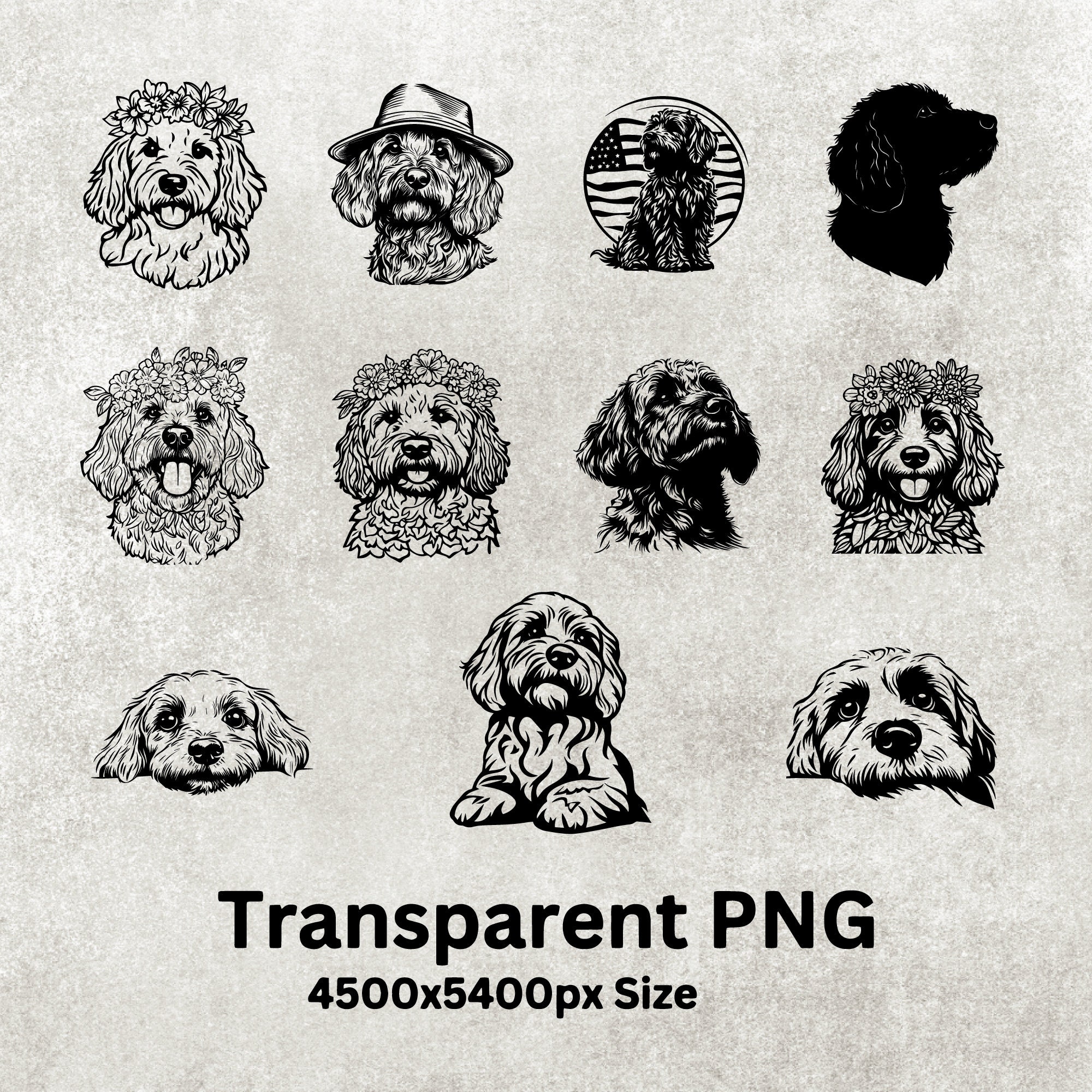 Cockapoo Svg Bundle, Cockapoo Silhouette, Cockapoo Clipart Vector ...