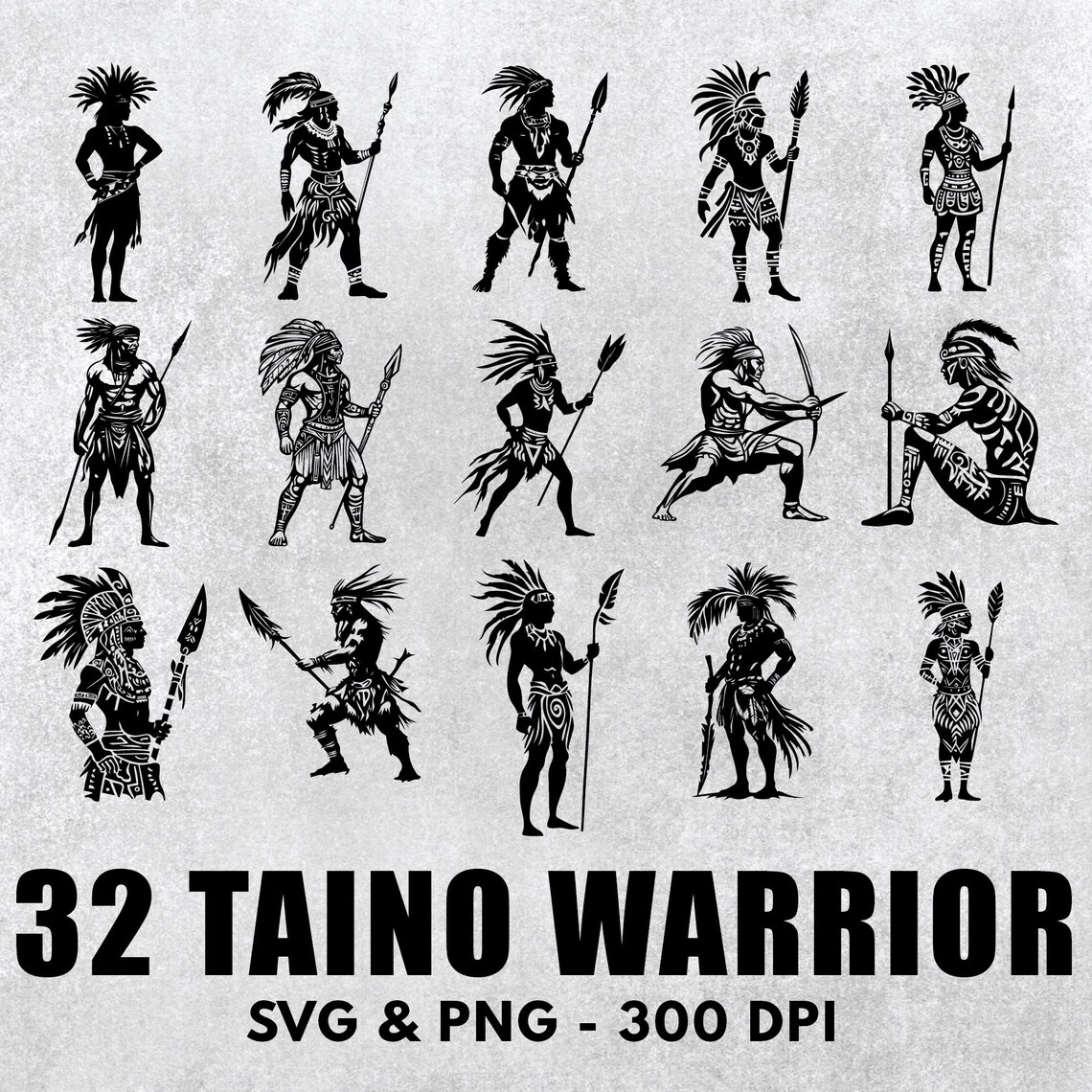 Taino Warrior SVG Bundle: Vector Clipart, PNG, Logo Icon Files - Etsy