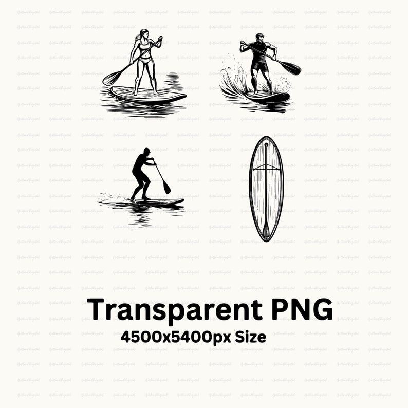 Paddle Board Svg Bundle, Paddle Board Silhouette, Paddle Board Clipart ...