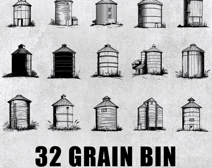 Grain Bin SVG, Feed Bin SVG, Grain Elevator SVG, Grain Bin Vector, Cut ...