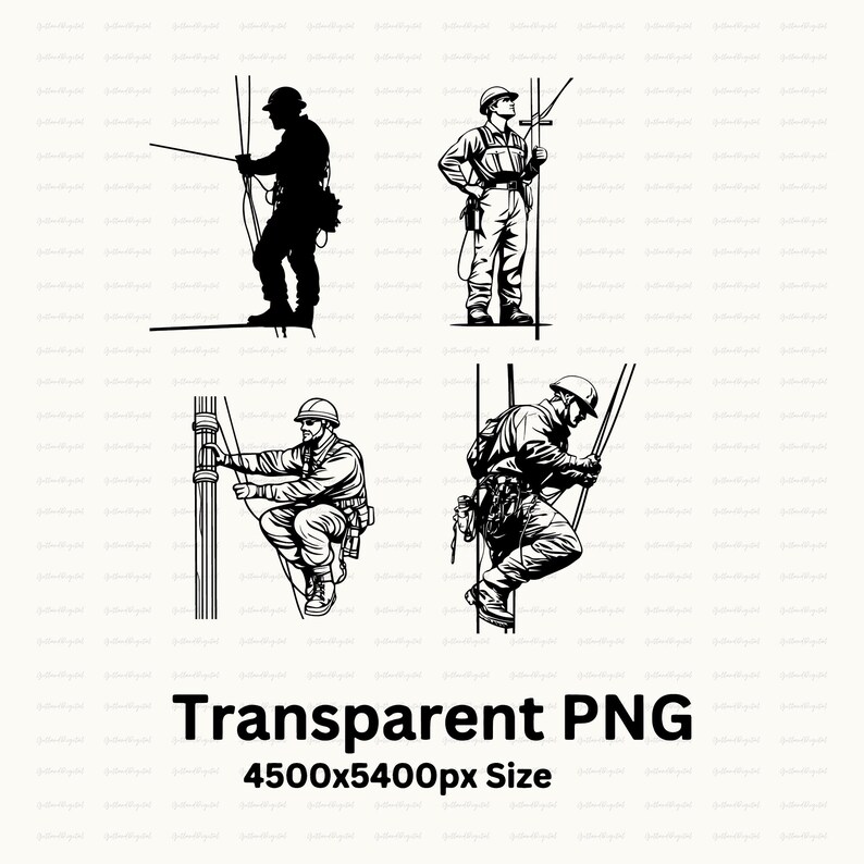 Lineman SVG Bundle: Silhouette Vector Clipart (PNG, Cricut) - Etsy