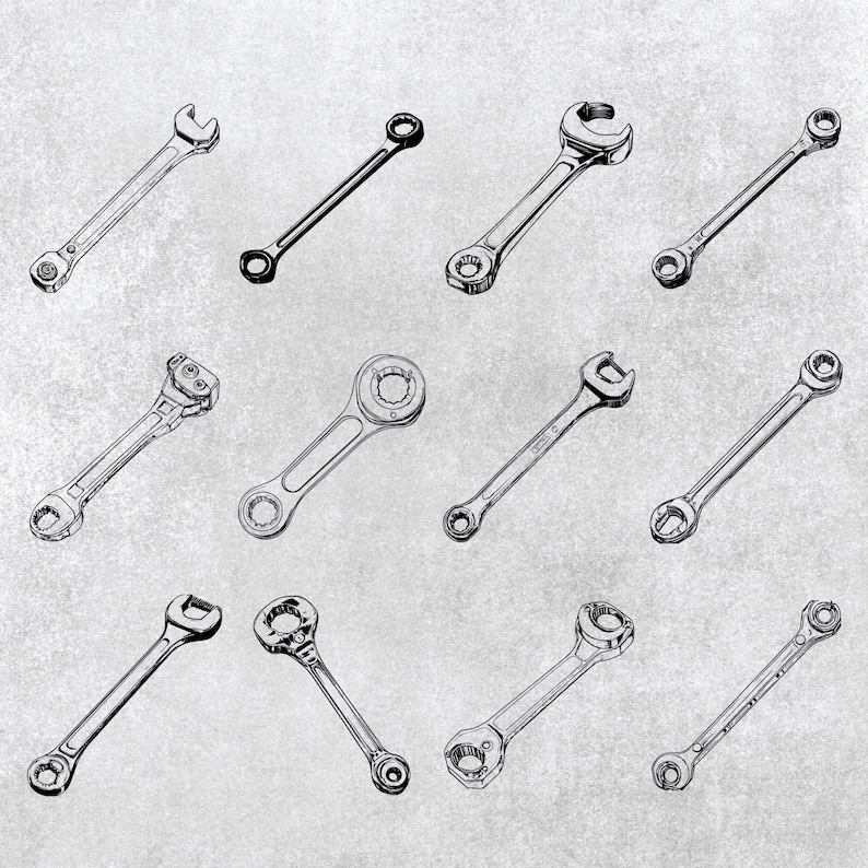 Socket Wrench Svg Bundle, Socket Wrench Vector Set, Socket Wrench ...
