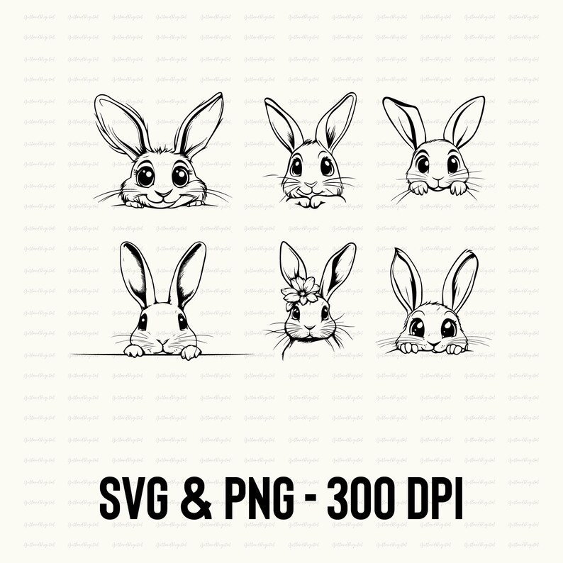 Peeking Bunny Svg Png, Peeking Bunny Clipart, Peeking Bunny Silhouette ...