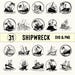 Shipwreck Svg Png, Shipwreck Clipart, Shipwreck Silhouette, Shipwreck ...